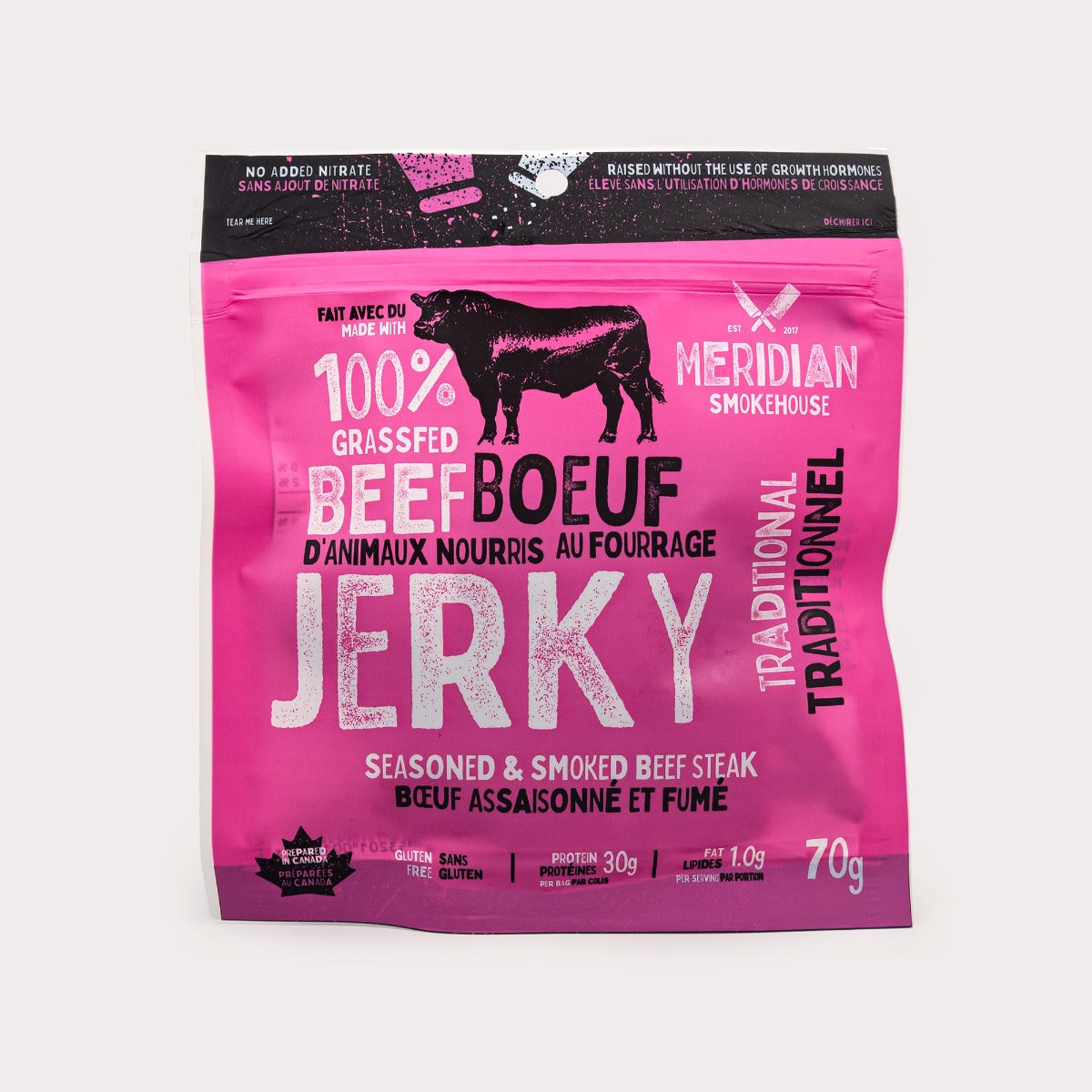 Local Grass-Fed Beef Jerky, Traditional – Meridian Farm Market